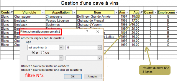 comment trier ou filtrer les données | Coursinfo.fr