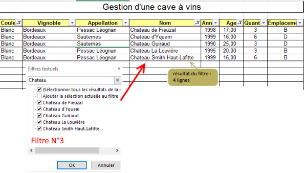 comment trier ou filtrer les données | Coursinfo.fr
