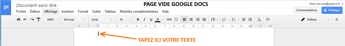 Utiliser Google Docs en ligne | Coursinfo.fr