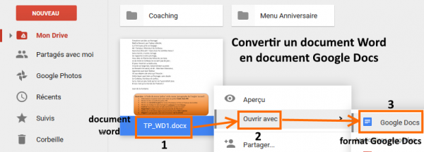 Google Docs, les fonctions de base | Coursinfo.fr
