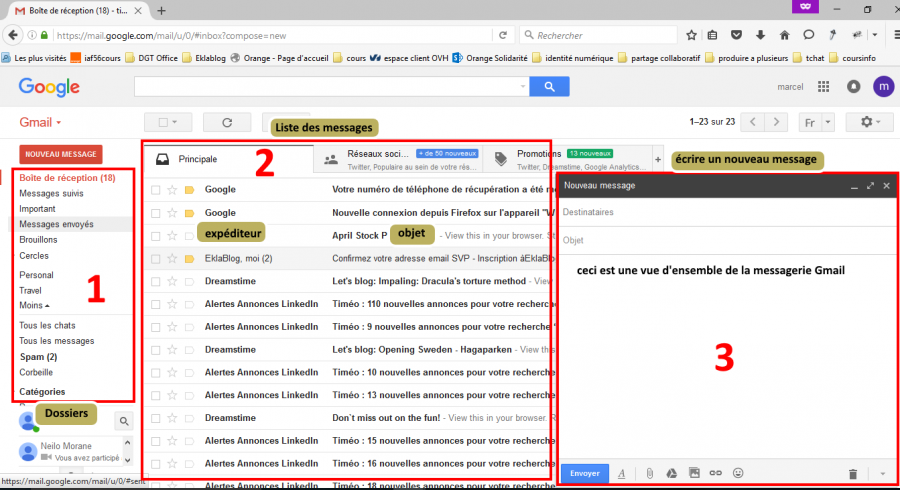 Comment marche la messagerie Gmail ? | Coursinfo.fr