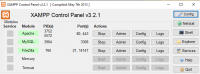 Xamp control Panel | Coursinfo.fr
