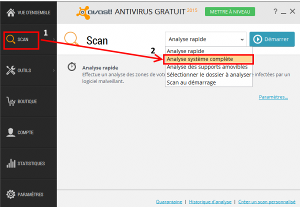 menu avast 1 | Coursinfo.fr