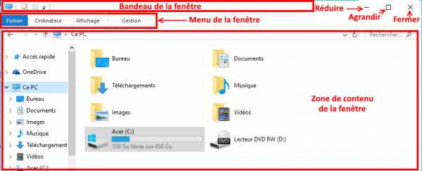 Comment ça marche les fenêtres Windows ? | Coursinfo.fr