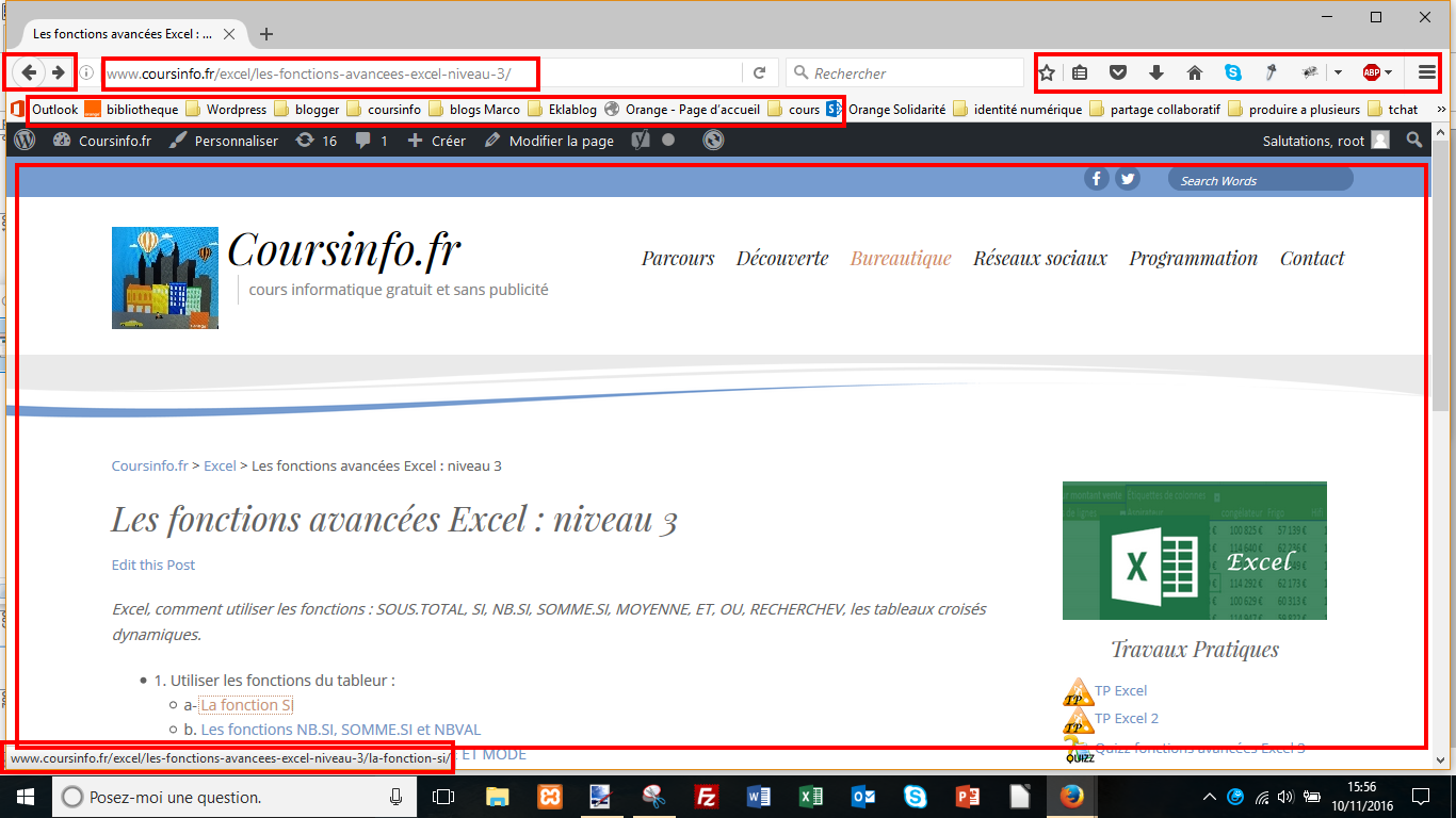 menus-du-navigateur | Coursinfo.fr