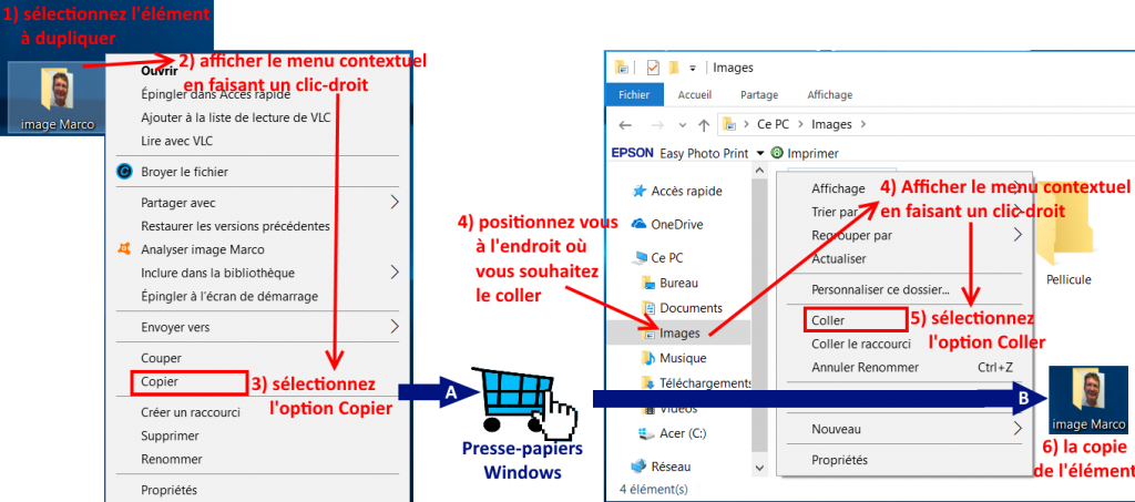 faire un copier-coller - La Cuvée Numérique